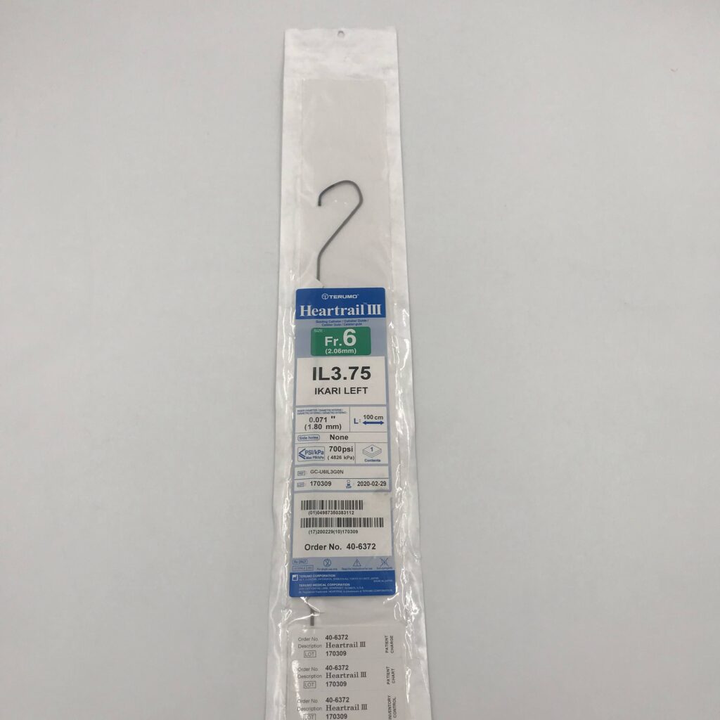Terumo 40-6372 Heartrail III Guiding Catheter Fr. 6 100cm IL3.57 Ikari ...