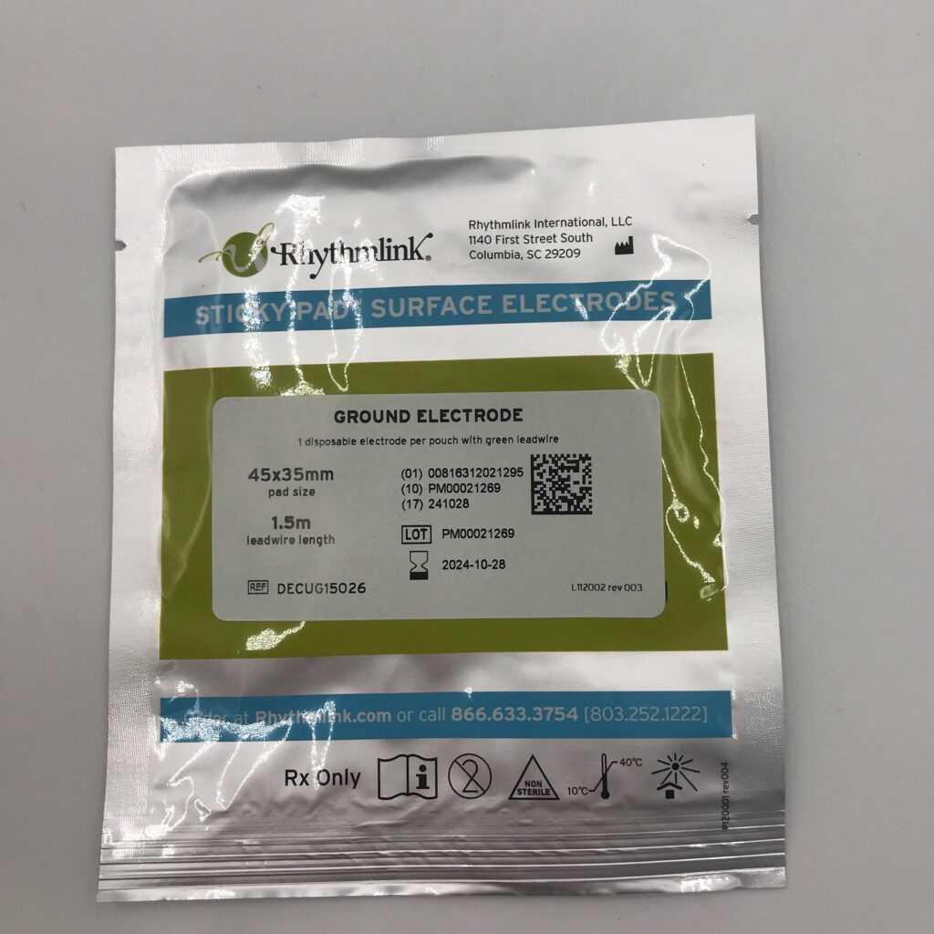 Rhythmlink DECUG15026 Disposable Sticky Pad Surface Electrodes Ground ...