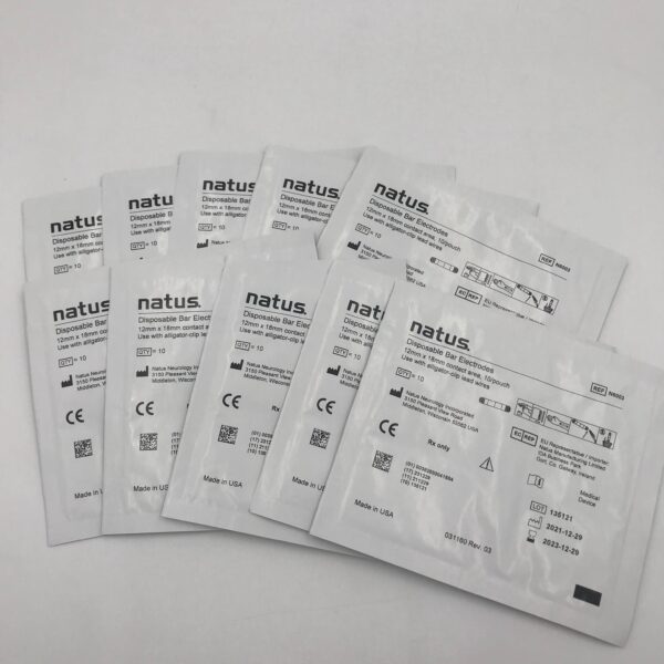 Natus N6003 Disposable Bar Electrodes 12mm x 18mm Contact Area (100/Box ...