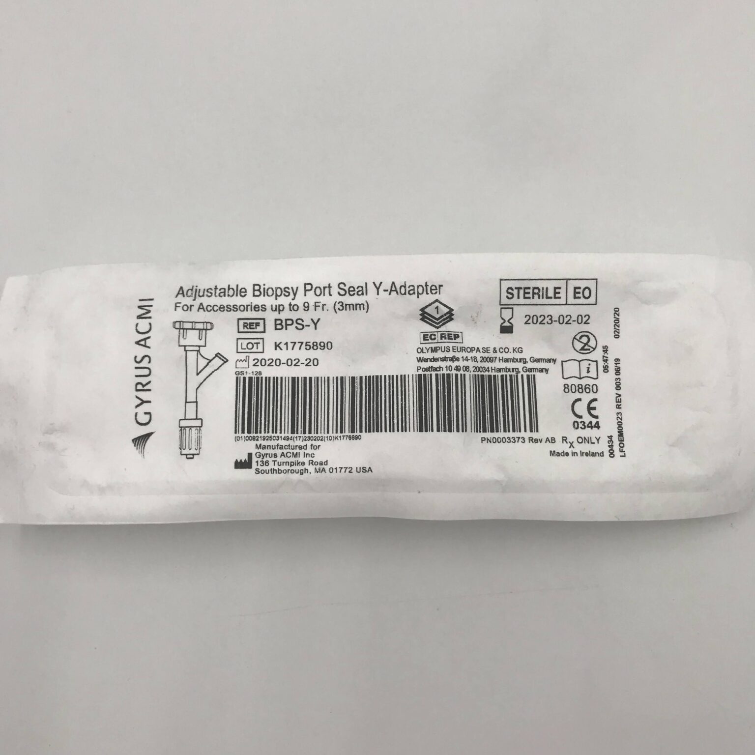 Gyrus Acmi BPS-Y Adjustable Biopsy Port Seal Y-Adapter for Accessories ...