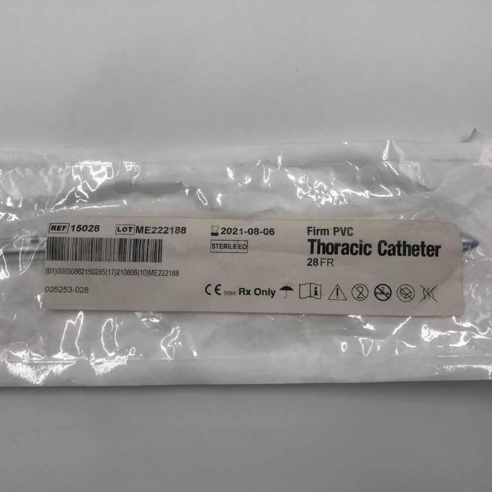 Atrium 15028 Firm PVC Thoracic Catheter 28FR (X) - GB TECH USA