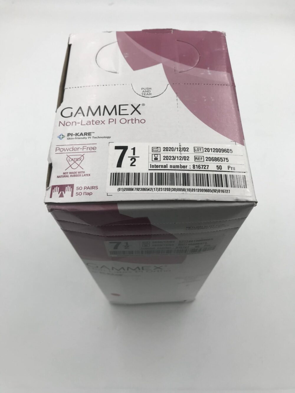 Ansell 20686575 Gammex Polyisoprene Surgical Gloves, 7.5 (50pair/Box ...