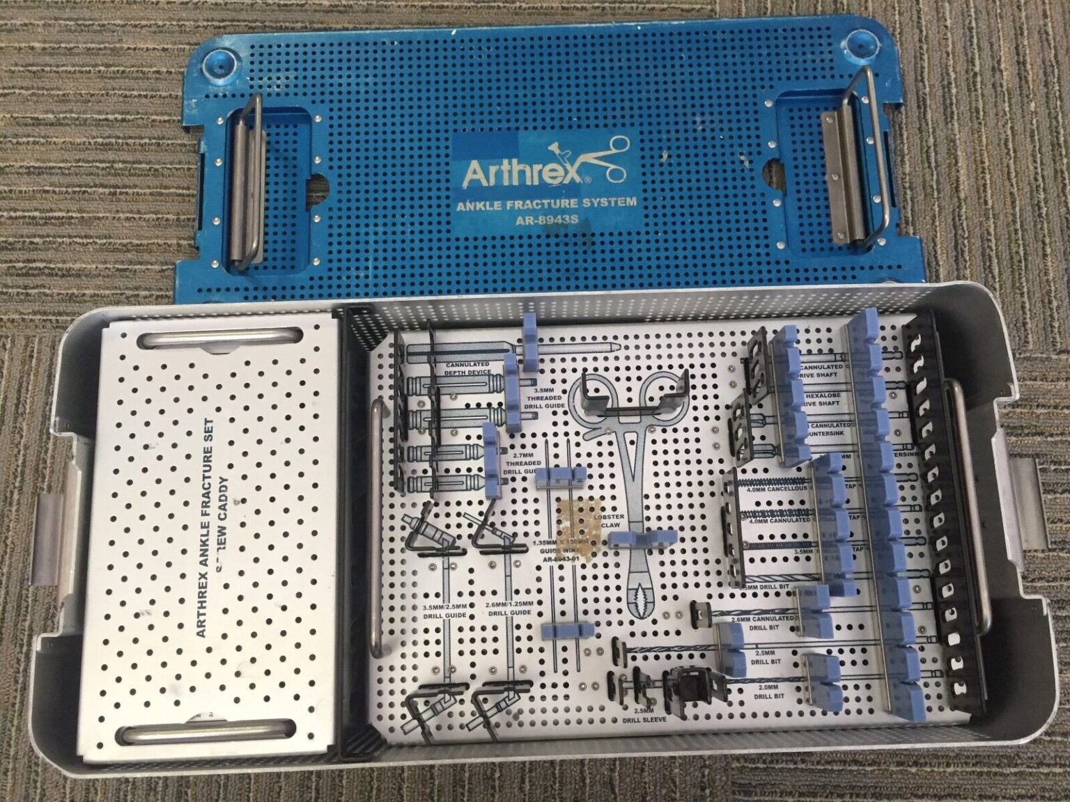ARTHREX AR-8943C Ankle Fracture System/Sterilization Tray – GB TECH USA