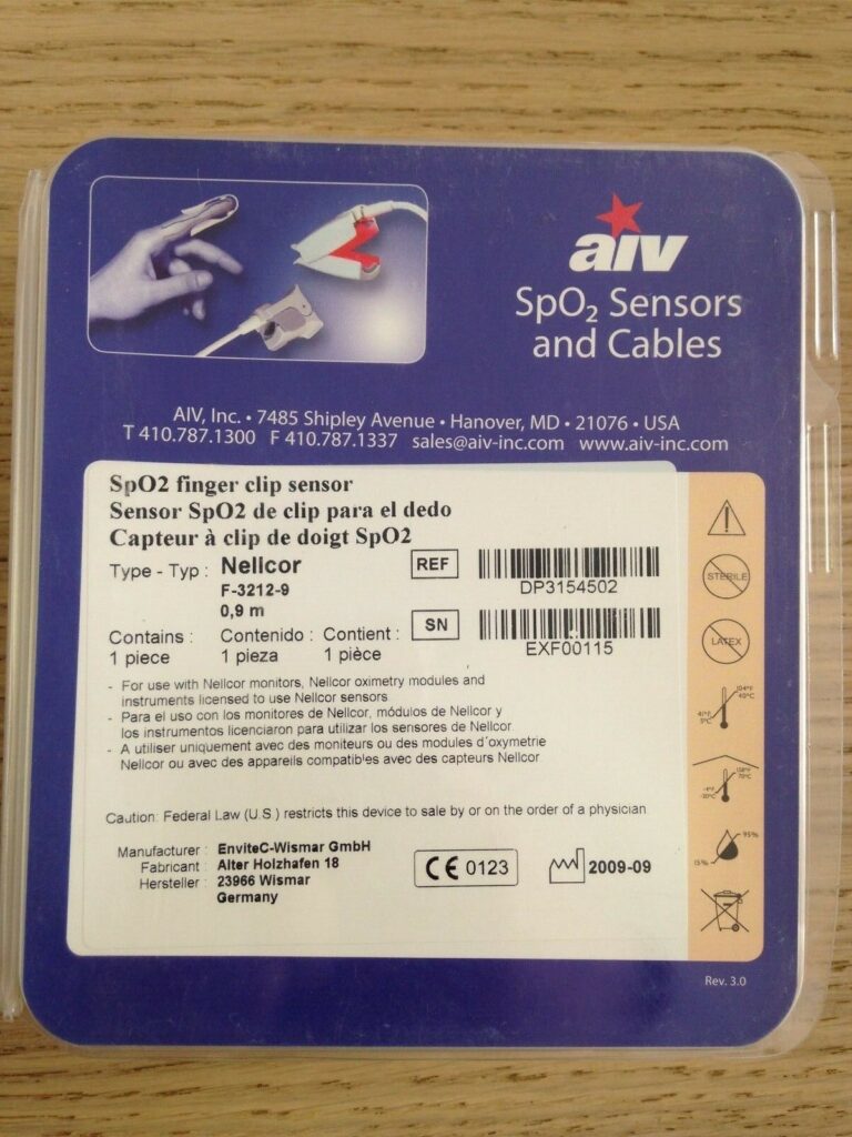 AIV DP3154502 SpO2 Finger Sensor and Cables - GB TECH USA