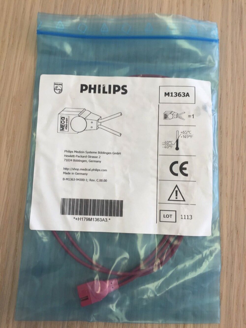 PHILIPS M1363A Adapter Cable Reusable Leadset For Maternal ECG - GB ...