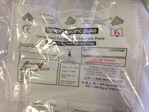 Barrier Free Lifts SLDISP-20XL Patient Specific Full Back Sling Extra ...