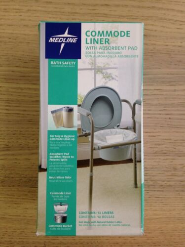 MEDLINE MDS89664LINER Commode Liner w/ Absorbent Pad (12/Box) - GB TECH USA
