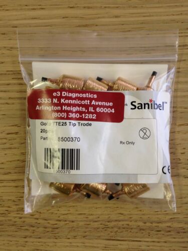 SANIBEL 8500370 TTE25 Adult Gold Foil Tip Trode (20/Pack) - GB TECH USA