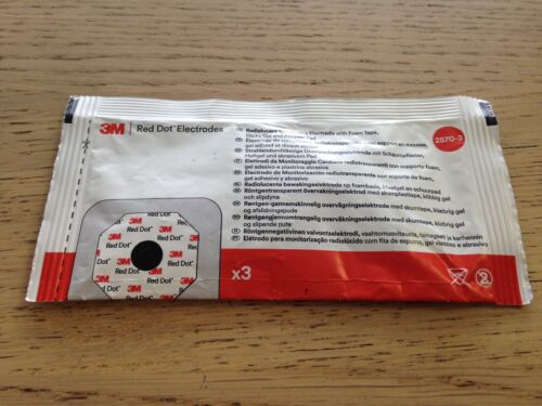 3M 2570-3 Monitoring Electrode With Foam Tape, Sticky Gel And Abrader ...
