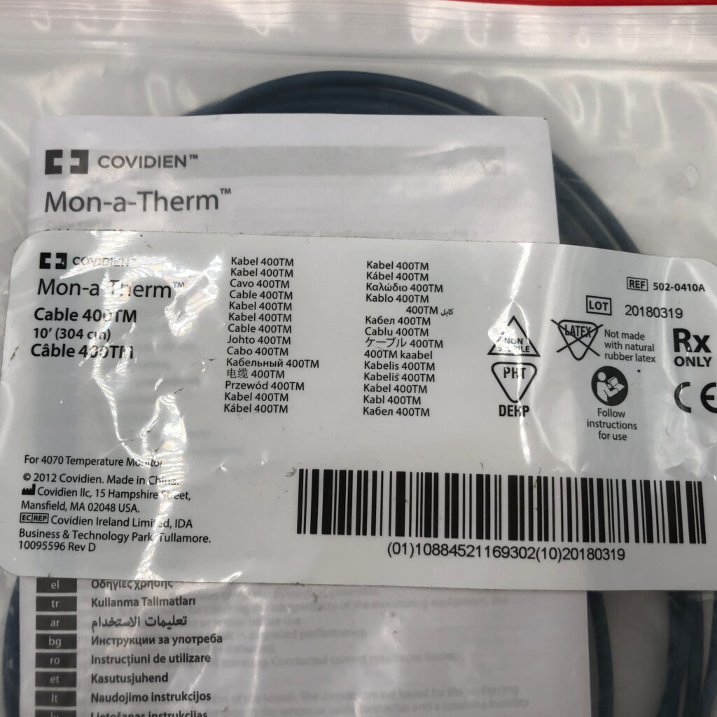 COVIDIEN 502-0410A Mon-a-Therm Cable 400TM, 10' - GB TECH USA