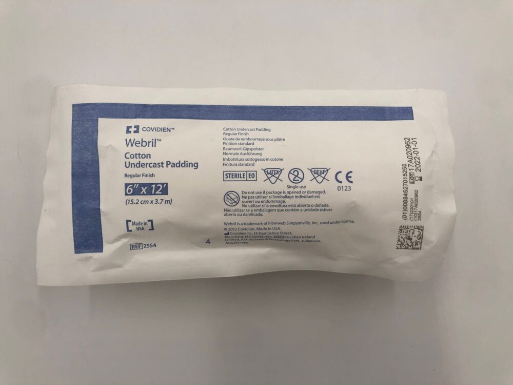 COVIDIEN 2554 Webril Cotton Undercast Padding 6x12in (X) - GB TECH USA