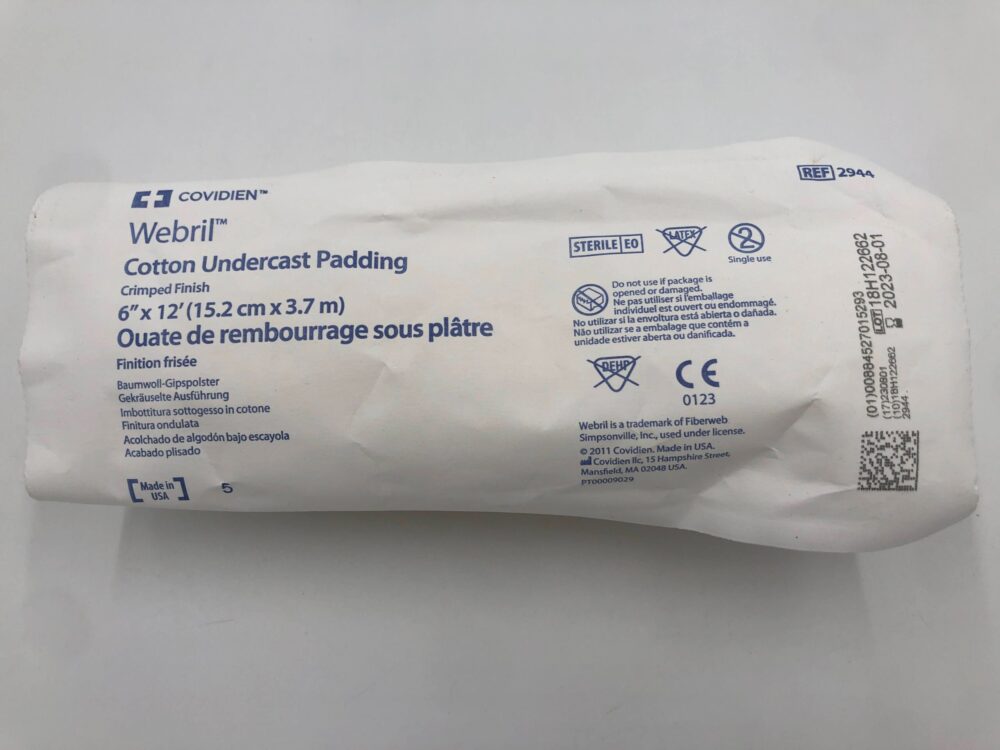 COVIDIEN 2944 Webril Cotton Undercast Padding 6in x 12ft - GB TECH USA
