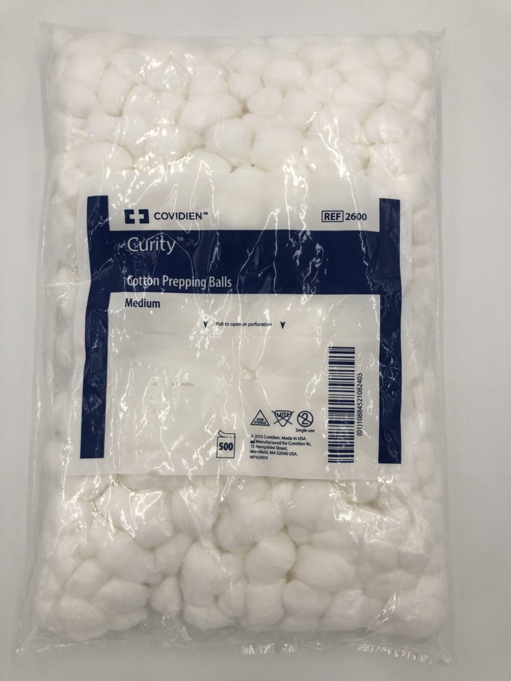COVIDIEN 2600 Curity Cotton Prepping Balls, Medium (500/Bag) - GB TECH USA