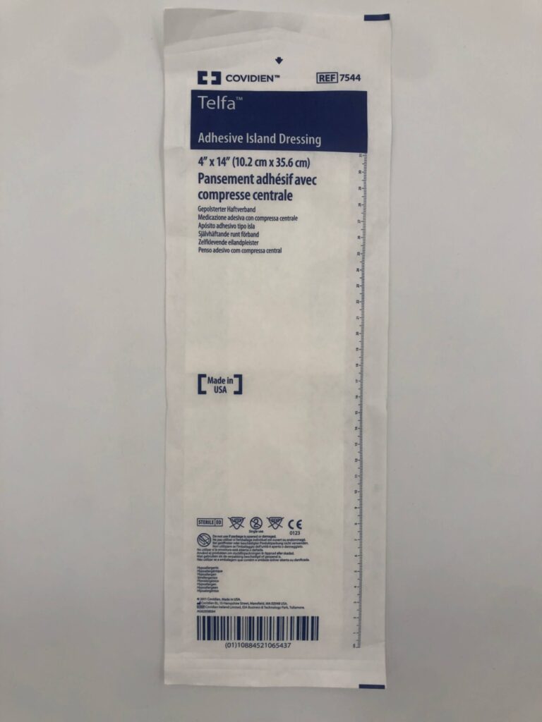 COVIDIEN 7544 Telfa Adhesive Island Dressing, 4in x 14in - GB TECH USA