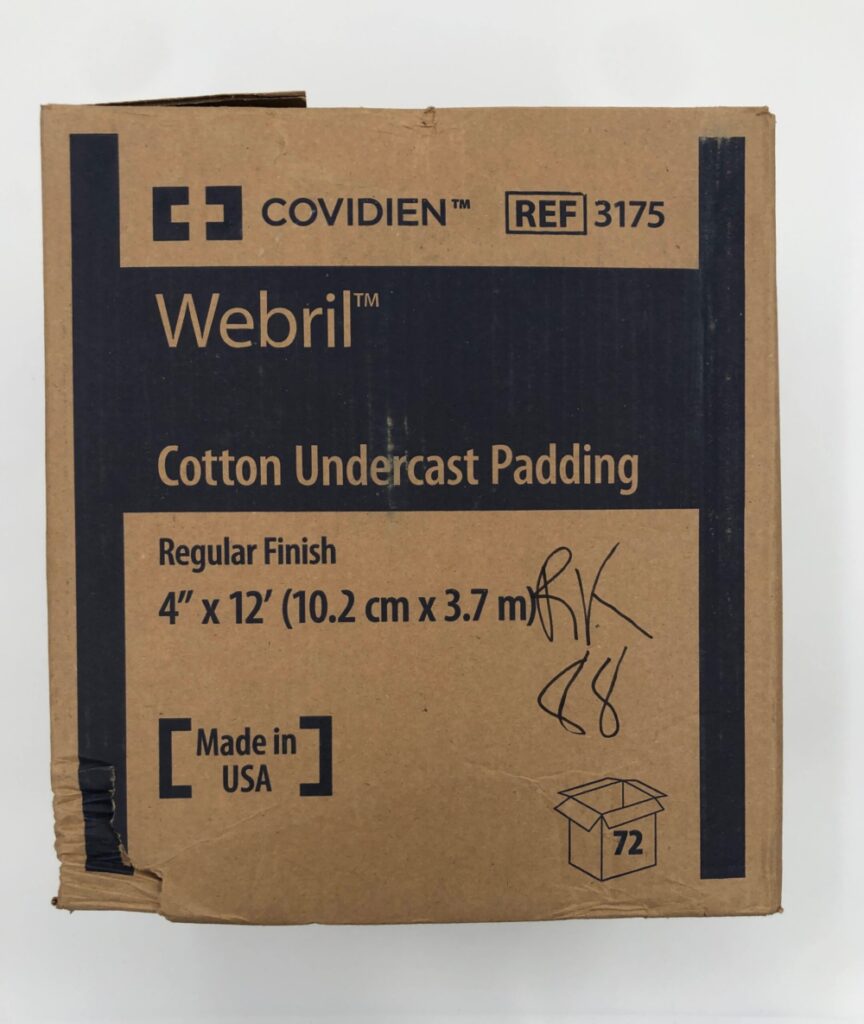 COVIDIEN 3175 Webril Cotton Undercast Padding, Reg. Finish, 4in x 12 ...