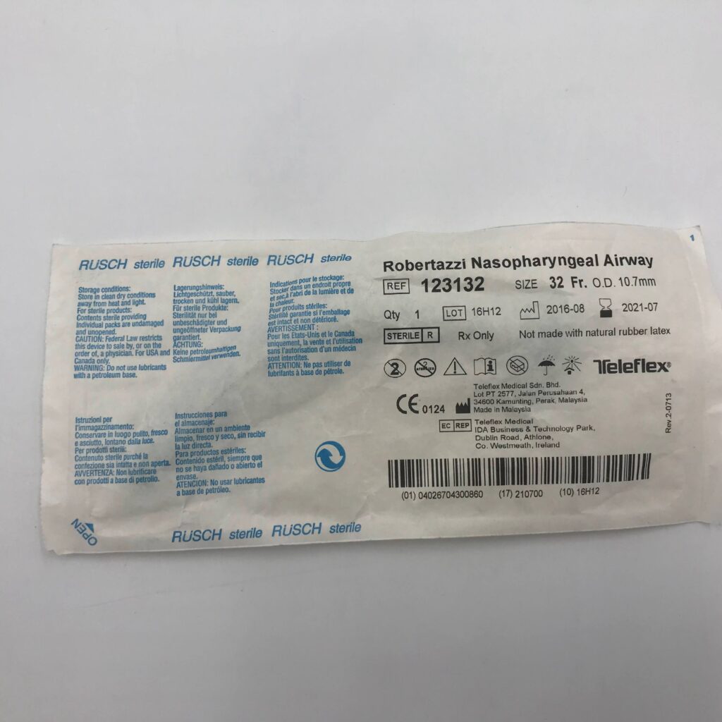 TELEFLEX 123132 Rusch Robertazzi Nasopharyngeal Airway 32 Fr. (X) - GB ...