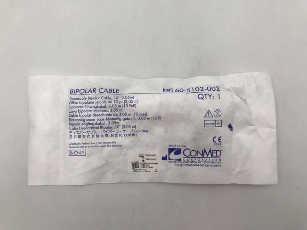 CONMED 60-5102-002 Disposable Bipolar Cable (X) - GB TECH USA