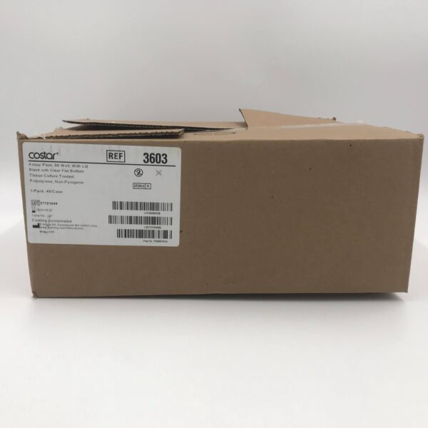 CORNING INC. 3603 Costar Assay Plate, 96 Well, w/ Black Lid and Clear ...