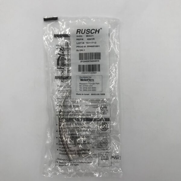 TELEFLEX 4841R Rusch EquipLite Disp. Laryngoscope Blade, Size MAC1 - GB ...