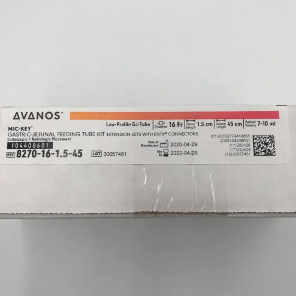 AVANOS 8270-16-1.5-45 Mic-Key Gastric-Jejunal Feeding Tube Kit 16Fr (X ...