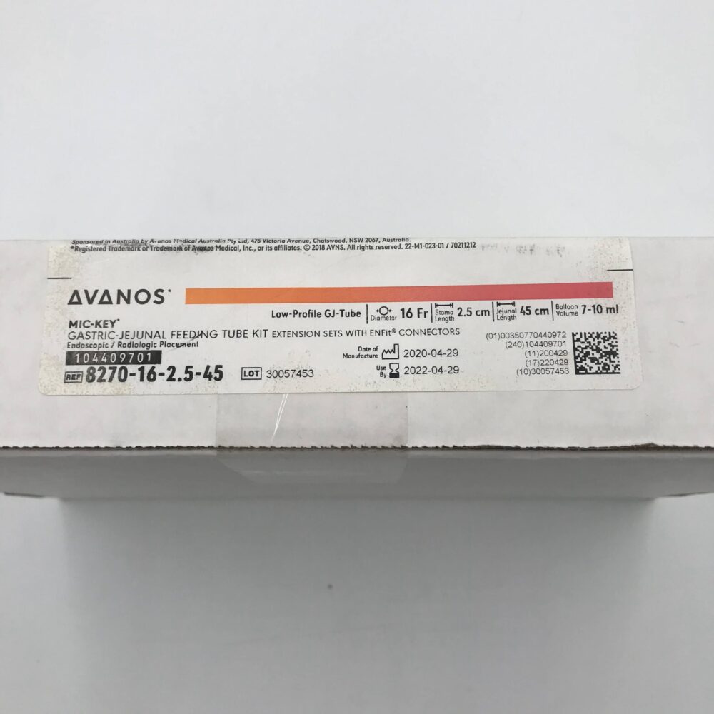 AVANOS 8270-16-2.5-45 Mic-Key Gastric-Jejunal Feeding Tube Kit 16Fr (X ...