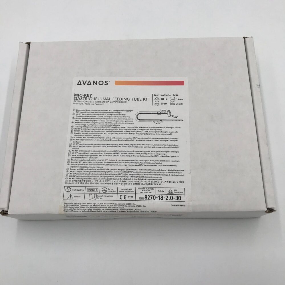 AVANOS 8270-18-2.0-30 Mic-Key Gastric-Jejunal Feeding Tube Kit 18Fr (X ...
