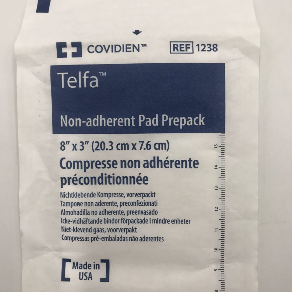 covidien 1238 Telfa Non-Adherent Pad Prepack 8" x 3" (X) - GB TECH USA