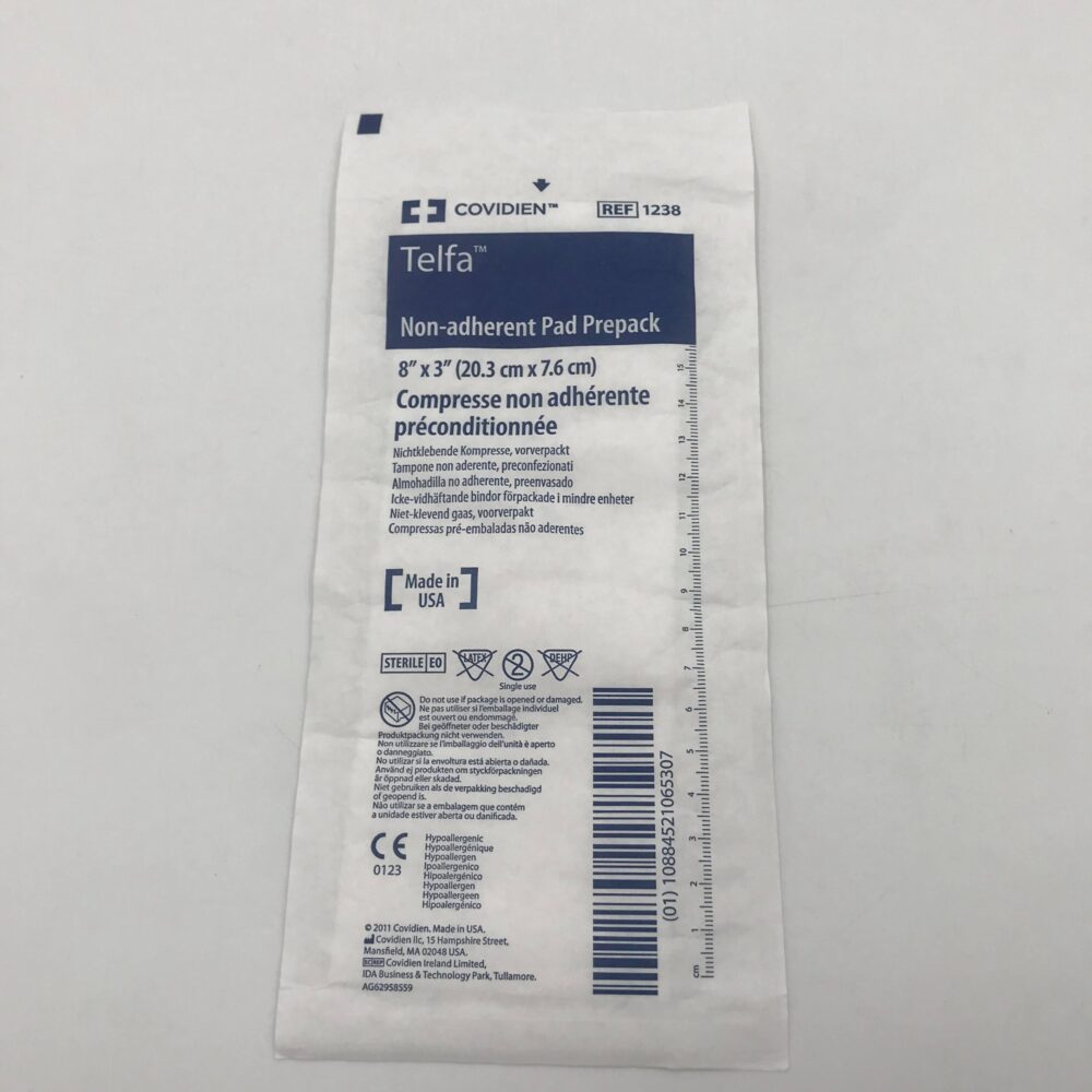 Covidien 1238 Telfa Non-Adherent Pad Prepack 8" x 3" - GB TECH USA