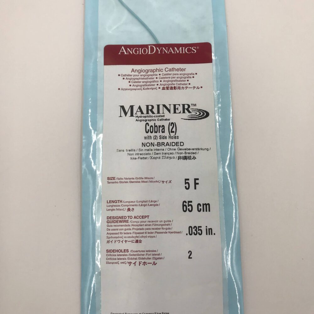 AngioDynamics 11731805 Mariner Cobra (2) Non-Braided 5F Angiographic ...