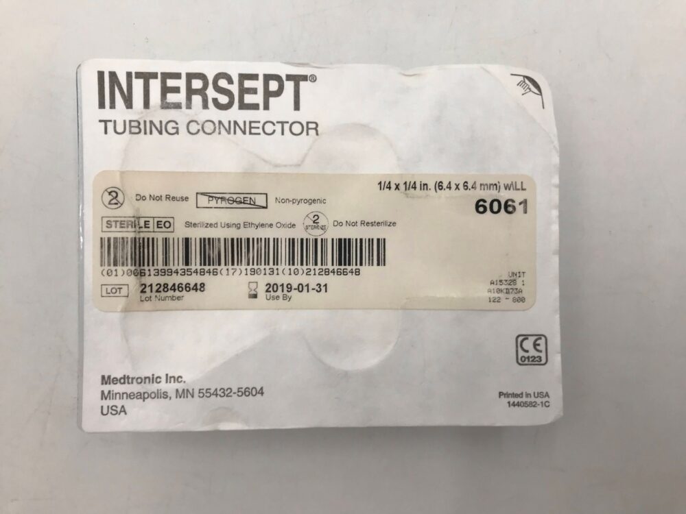 MEDTRONIC 6061 Intersept Tubing Connector 1/4″ x 1/4″ (X) – GB TECH USA