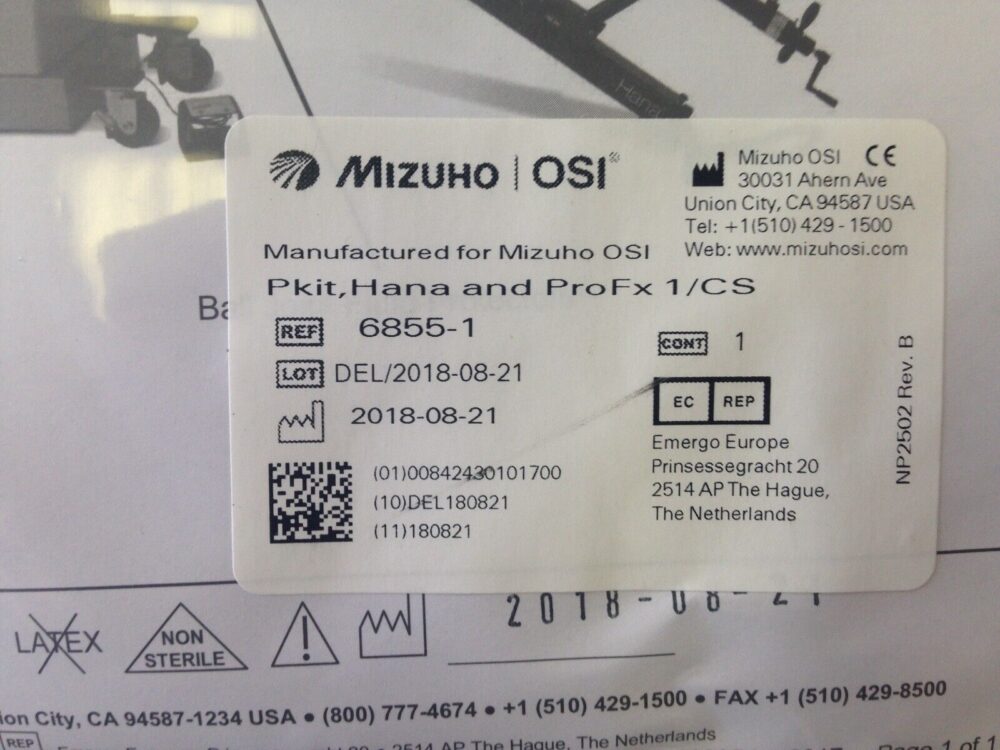 MIZUHO 6855-1 Profx Supine Position Patient Care Kit - GB TECH USA