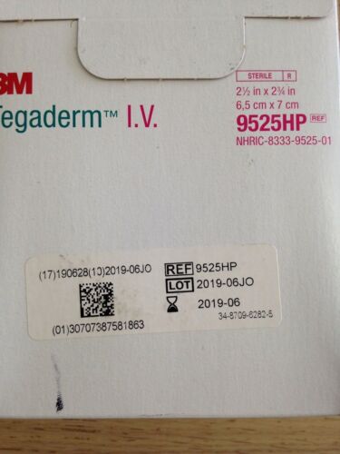 3M 9525HP Tegaderm I.V. Transparent Film Dressing 6.5cm x 7cm 100/Bx (X ...