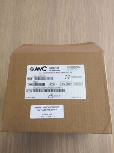 AMC LWM-309DS50/5A 5Lead Disp DIN To Pinch 50" (25/Box) - GB TECH USA