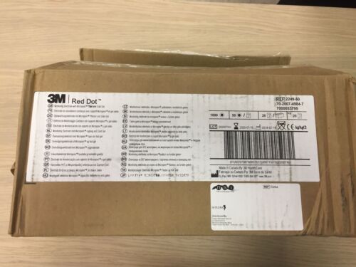 3M 2249-50 RED DOT Monitoring Electrode w/Microscope Tape & Solid Gel ...