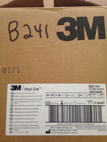 3M 2560 RED DOT Monitoring Electrode With Foam Tape And Stick Gel ...