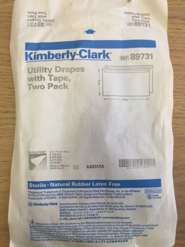 KIMBERLY-CLARK 89731 Utility Drapes w/ Tape, Two Pack 15in x 25in - GB ...