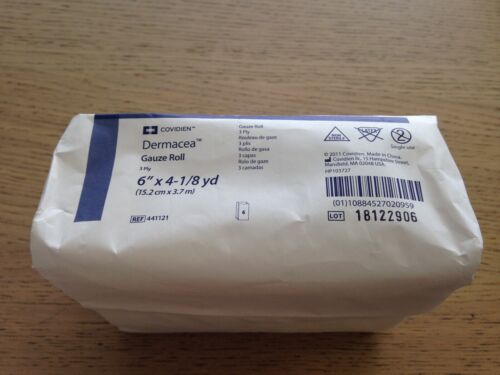 COVIDIEN 441121 Dermacea Gauze Roll, 3ply, 15.2cm x 3.7m (6/Pkg) - GB ...