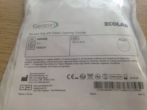 MICROTEK 60040S EcoLabBanded Bag With Elastic Opening, Circular (X ...