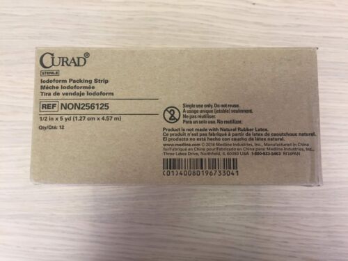 MEDLINE NON256125 GUARD Iodoform Packing Strip 1/2in x 5yd (12/Box) (X ...