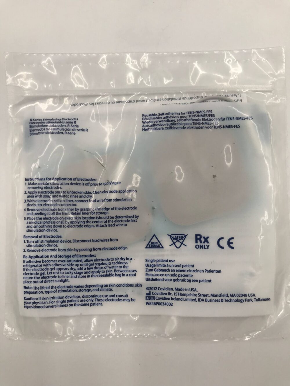 COVIDIEN EP84910 Uni-Patch R Series Stimulating Electrodes 2"x2" (PKG/4 ...