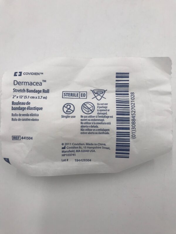 COVIDIEN 441504 Dermacea Stretch Bandage Roll 2″x2′ – GB TECH USA