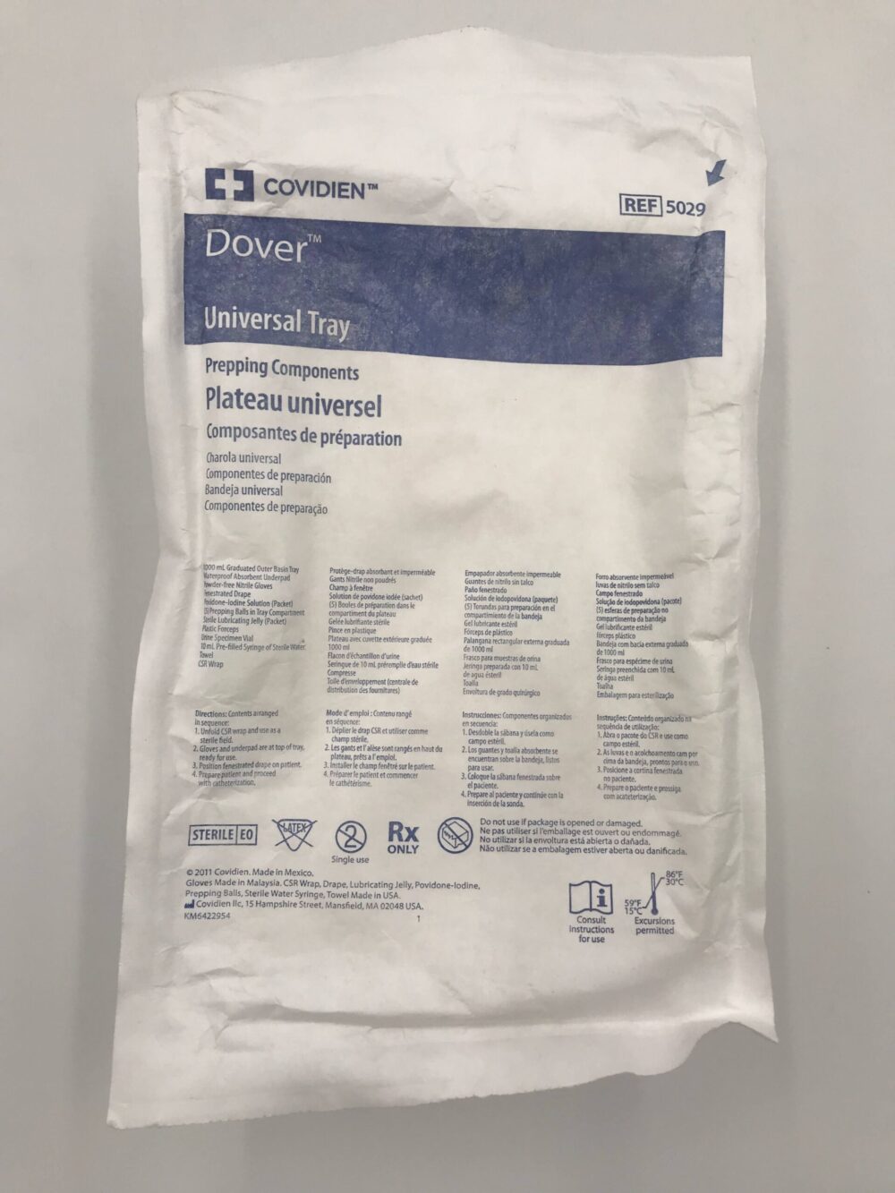 COVIDIEN 5029 Dover Universal Tray Prepping Components (X) - GB TECH USA