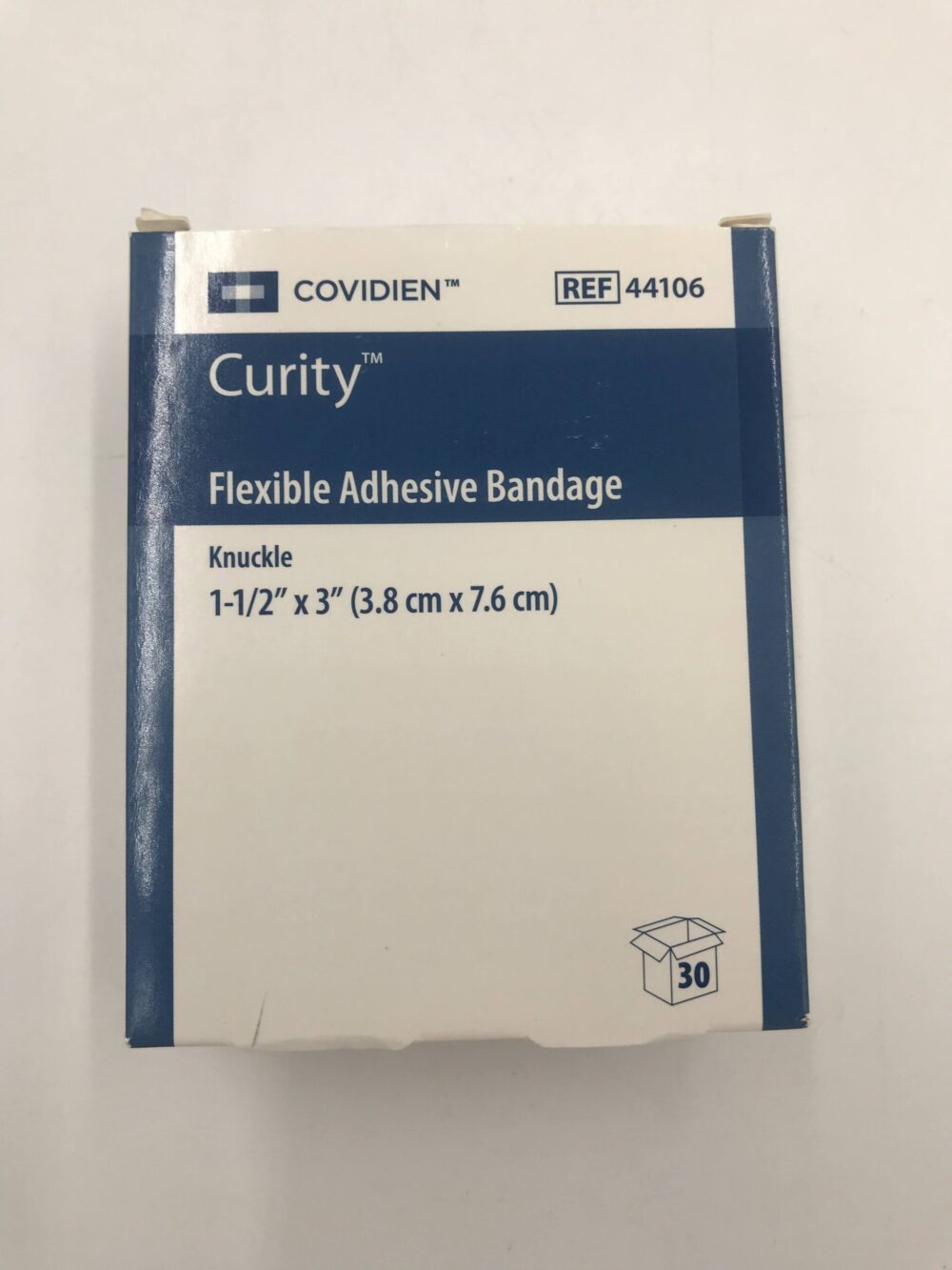 COVIDIEN 44106 Curity Flexible Adhesive Bandage Knuckle 1-1/2″x3″ (30 ...