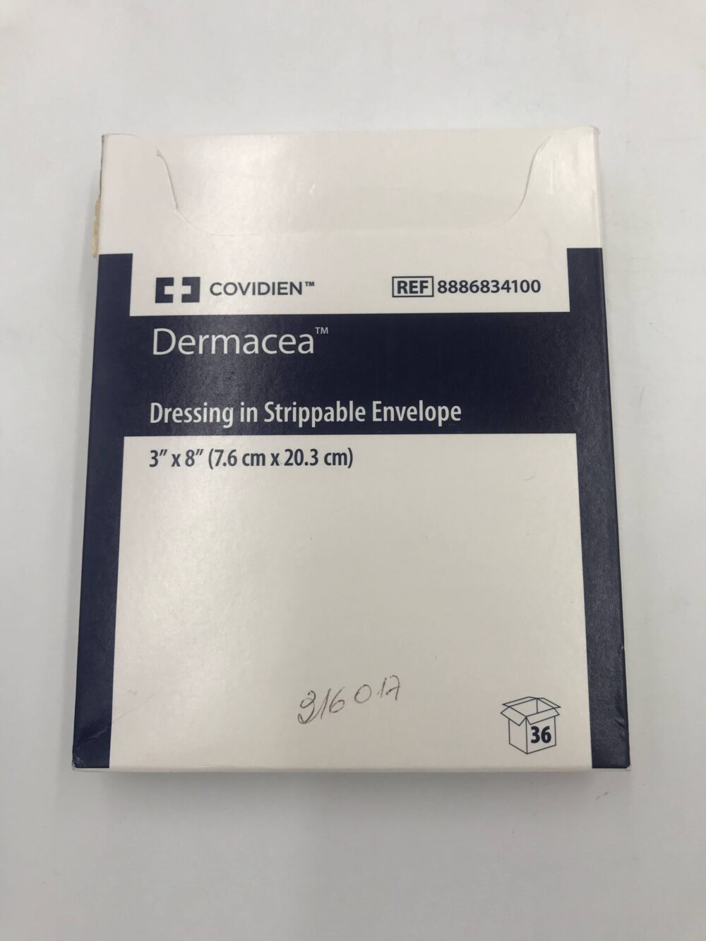 COVIDIEN 8886834100 Dermacea Dressing In Strippable Envelope 3"x8" (36 ...