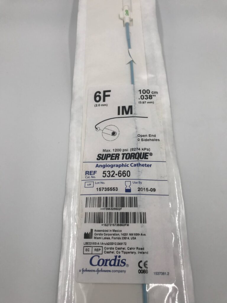 Cordis 532-660 IM Super Torque Angiographic Catheter 6F (X) - GB TECH USA