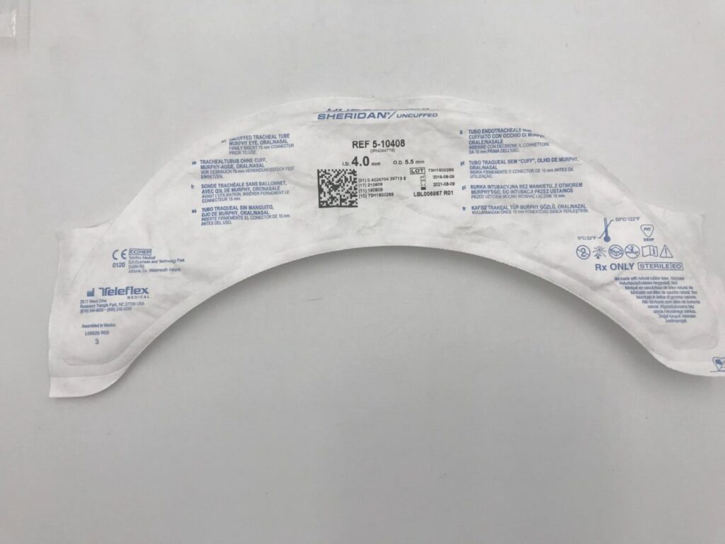 TELEFLEX 5-10408 Hudson RCI Sheridan/Uncuffed Tracheal Tube Murphy Eye ...