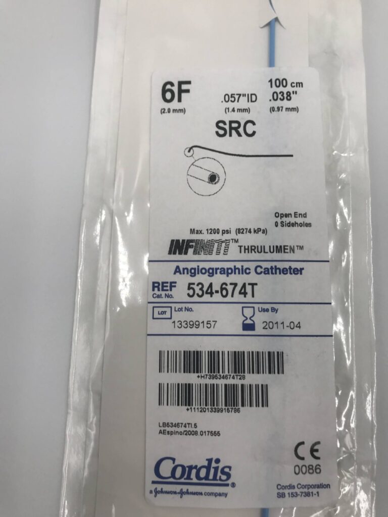 Cordis 534-674T SRC Infiniti Thrulumen Angiographic Catheter 6F (X ...