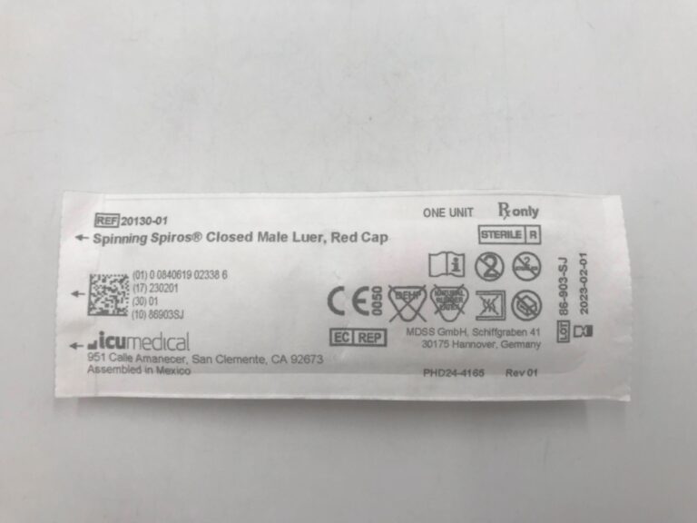 ICU MEDICAL 20130-01 Spinning Spiros Closed Male Luer, Red Cap – GB ...