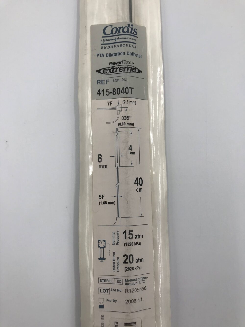 Cordis 415-8040T PowerFlex Extreme Endovascular PTA Dilatation Catheter ...