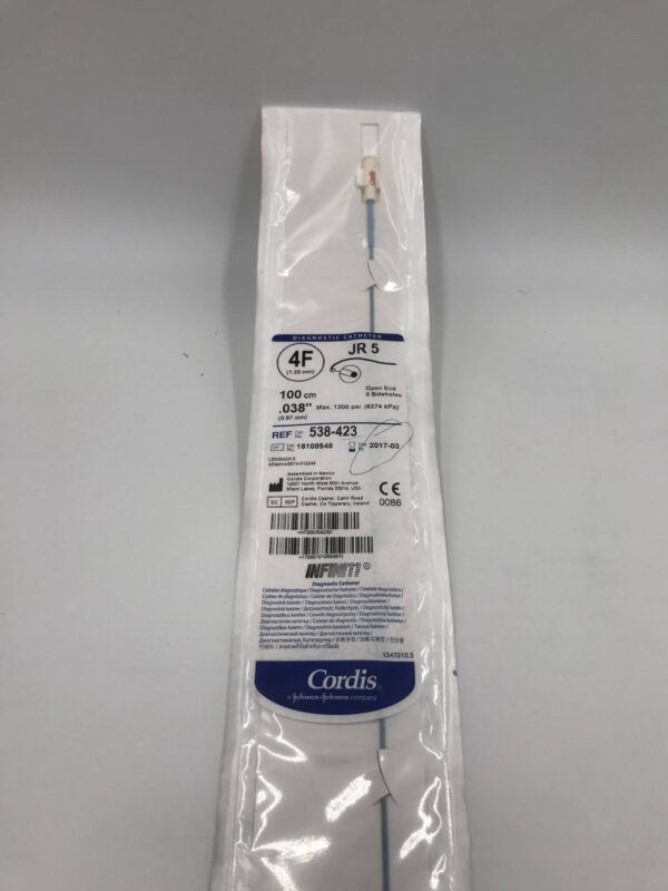 Cordis 538-423 JR 5 4F x 100cm Diagnostic Catheter (X) - GB TECH USA